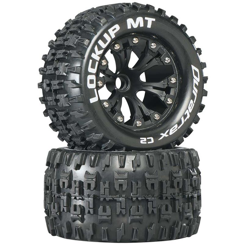 DuraTrax Lockup MT 2.8" Pre-Mounted Monster Truck Tires (Black) (2) (C
